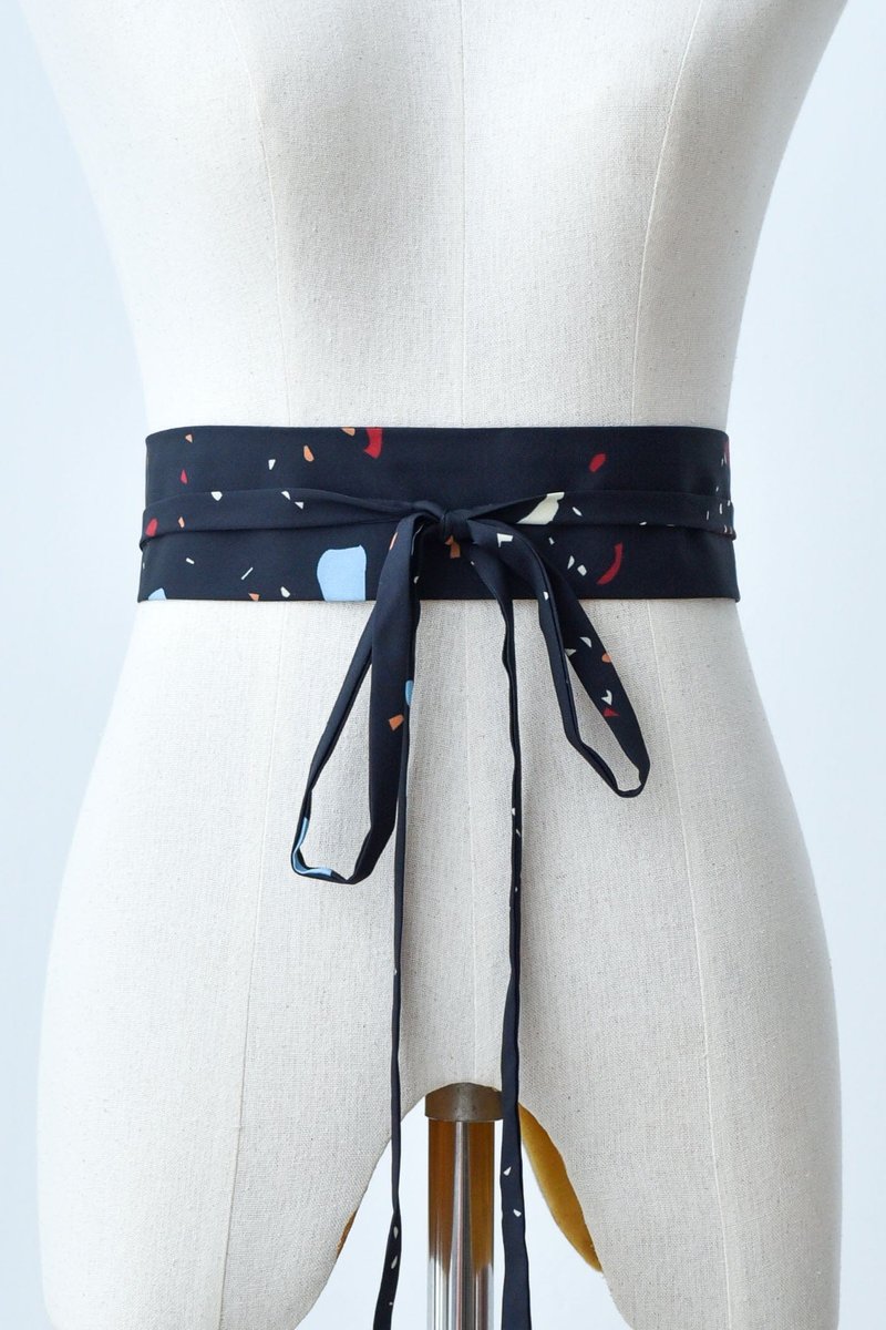 TERRAZZO OBI SASH IN BLACK | All Would Envy