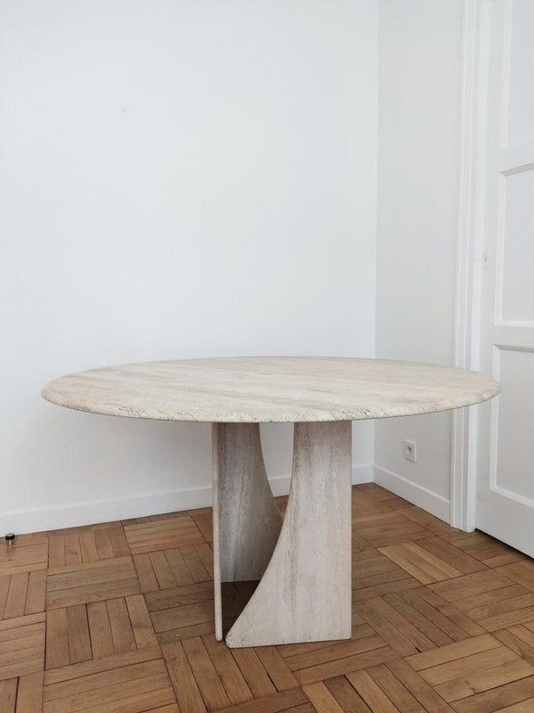 Calypso Travertine Dining Table | The Happy Place