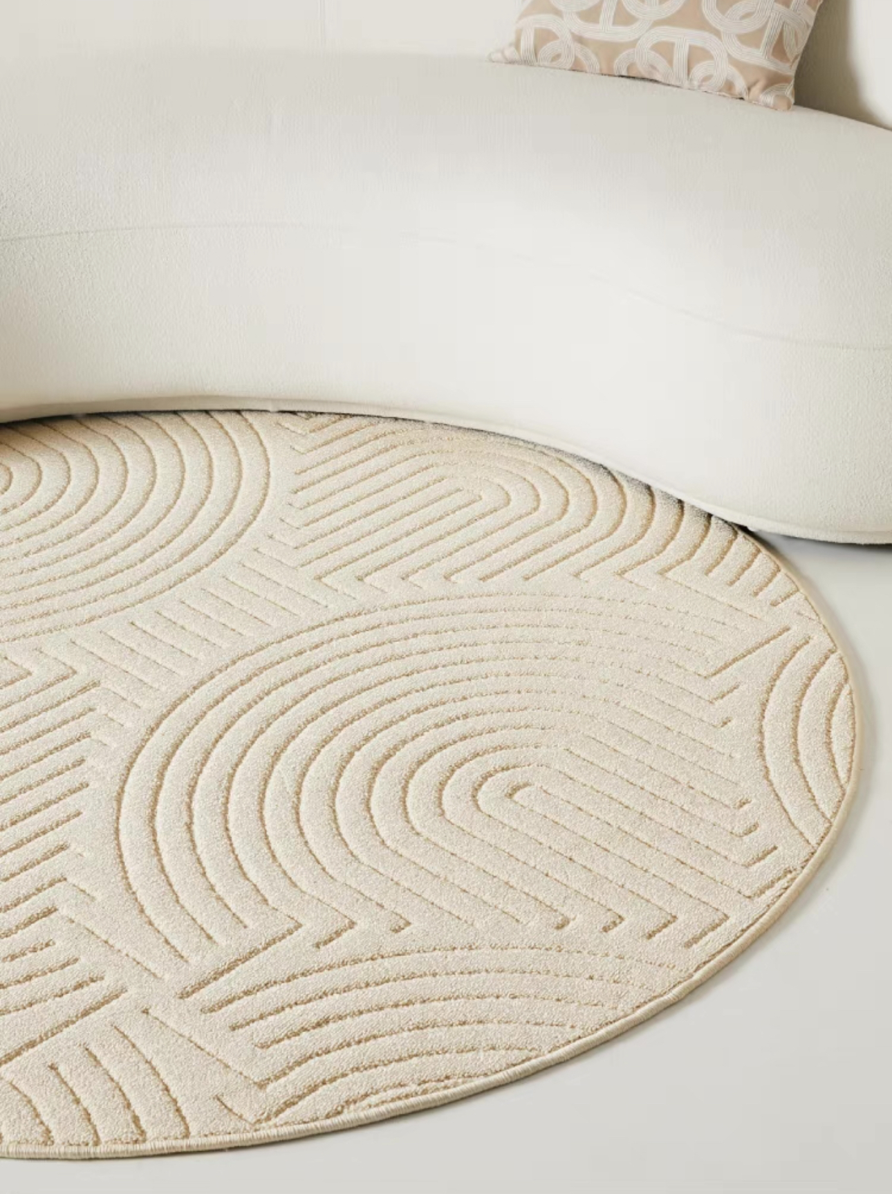 Rosalie Textured Round Rug | The Happy Place