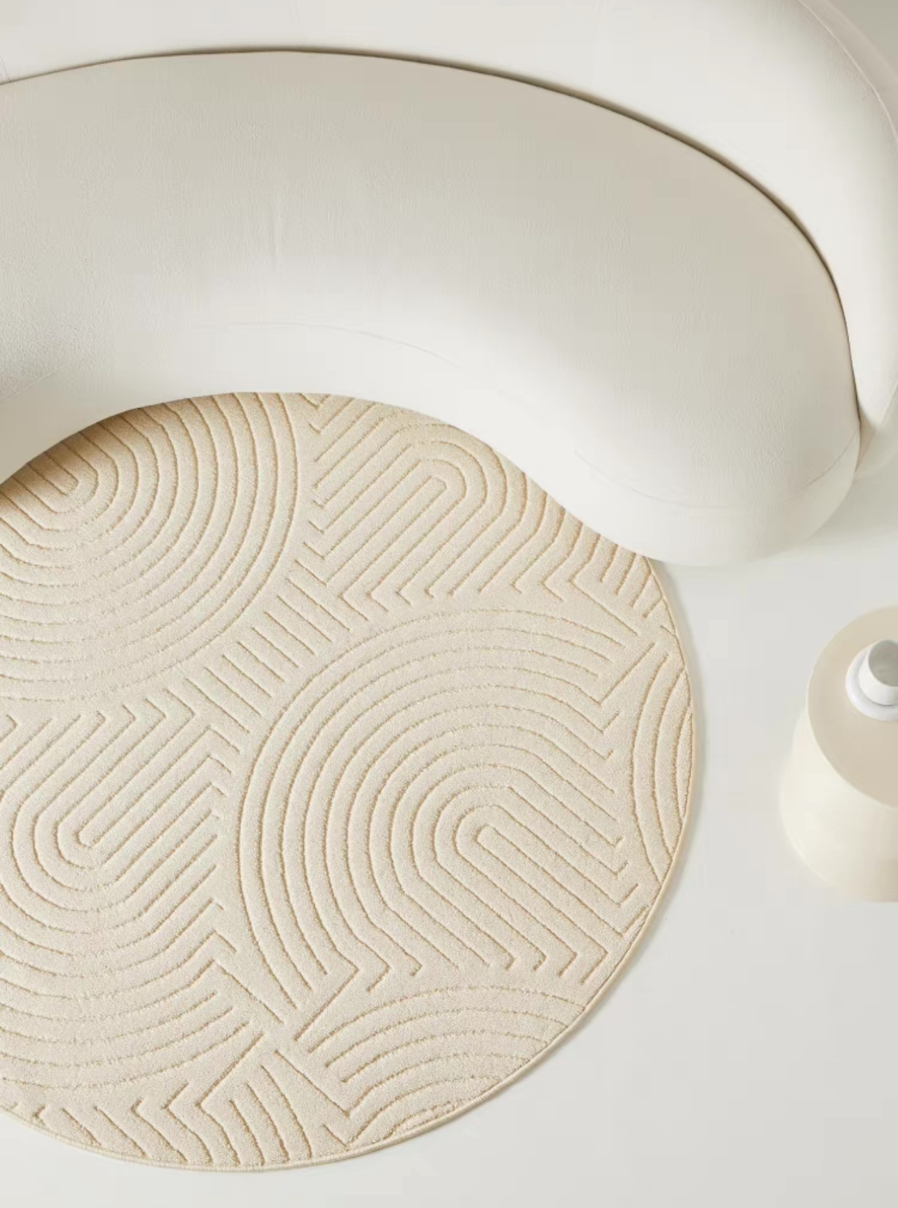 Rosalie Textured Round Rug | The Happy Place